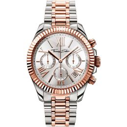 Thomas Sabo Damen Thomas Sabo Chronograph &raquo;DIVINE CHRONO&laquo; Quarzuhr, Armbanduhr, Damen, Datum, Stoppfunktion, 12/24-Std.-Anzeige silber