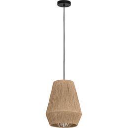 Eglo H&auml;ngeleuchte &raquo;ALDERNEY Pendellampe, Retro, Stahl und Textil, H&auml;ngelampe, E27, Lampe&laquo; E27 1 Stk. H&auml;ngeleuchte, H110 x &Oslash;30 cm, schwarz, 1X40W exkl.