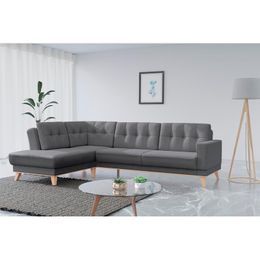 Sit & More sit&more Ecksofa &raquo;Lavida L-Form&laquo; wahlweise mit Kippfunktion und Bettkasten grau 100% PES