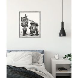 Komar Wandbild &raquo;Star Wars Vision Samurai Droids&laquo; Disney Set, 1 Stk. tlg. 40 x 50 cm (Breite x H&ouml;he) - Kinderzimmer, Dekoration schwarz Vlies