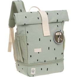 L&auml;ssig L&auml;ssig Damen L&Auml;SSIG Kinderrucksack &raquo;Happy Prints, Mini Rolltop, Light Olive&laquo; Reflektoren gr&uuml;n