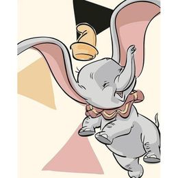 Komar Bild &raquo;Dumbo Angles&laquo; Disney 1 Stk. tlg. Wandbild zur Dekoration im Kinderzimmer - ohne Rahmen bunt Holz, Papier