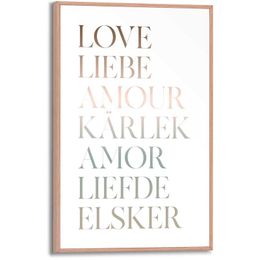 Reinders Poster &raquo;Liebe&laquo; schwarz MDF