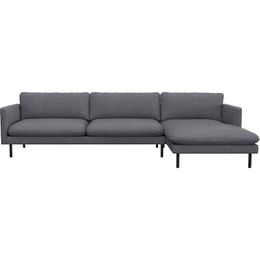 FLEXLUX Ecksofa &raquo;Bolzano, elegant und bequem, L-Form&laquo; Sitzaufbau mit Kaltschaum & Stahl-Wellen, loose Sitz -& R&uuml;ckenkissen blau 62% Polyester, 17% 