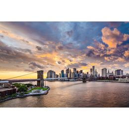 papermoon Fototapete &raquo;Brooklyn Bridge&laquo; glatt bunt Vlies