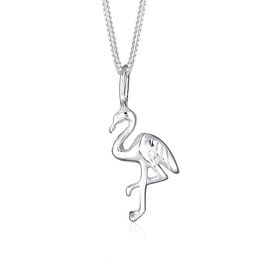 Elli Damen Kette mit Anh&auml;nger &raquo;Flamingo 925 Sterling Silber&laquo; silber