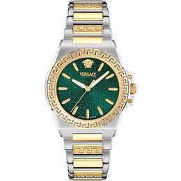 Versace Damen Quarzuhr &raquo;GRECA REACTION LADY&laquo; Armbanduhr, Damenuhr, Swiss Made, Edelstahlarmband, analog gold