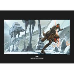 Komar Bild &raquo;Star Wars Classic RMQ Hoth Battle Ground&laquo; Star Wars 1 Stk. tlg. Wandbild zur Dekoration im Kinderzimmer - ohne Rahmen bunt Holz, Papier