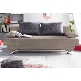 Jockenh&ouml;fer Schlafsofa &raquo;Nancy&laquo; inklusive Bettkasten braun Luxus-Microfaser ALCATOP (100% Polyester);R&uuml;ckenkissen: 58% Polypropylen, 42% Polyester