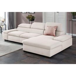 Home Affaire Ecksofa &raquo;Alberto L-Form&laquo; mit Kopfteilverstellung, wahlweise mit Bettfunktion beige 100% Polyester;Luxus-Microfaser ALTARA NUBUCK (100% 