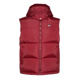 Tommy Jeans Herren Steppweste &raquo;TJM ALASKA VEST&laquo; Abnehmbare Kapuze mit Kordelzug rot XL