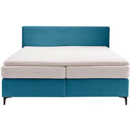 Alina Boxspringbett &raquo;Pico&laquo; inkl. Matratzen und Topper blau Cord GCT (92% Polyeste, 8% Nylon)