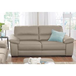 Calia italia 2-Sitzer &raquo;Gaia, hochwertiges Ledersofa mit erstklassigem Sitzkomfort&laquo; edles Design, in zwei hochwertigen Lederqualit&auml;ten beige Leder 