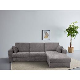 Home Affaire &raquo;Roma "M" Matratzenh&ouml;he 14 cm, Dauerschlaffunktion, mit Unterfederung,&laquo; Liegema&szlig;e ca 143x198 cm, L-Form braun 100% Polyester