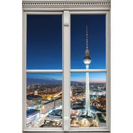 queence Wandsticker &raquo;Berlin&laquo; Wandsticker, Wandbild, selbstklebend, 3D, Fenster bunt