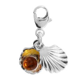 OSTSEE-SCHMUCK Damen OSTSEE-SCHMUCK Kettenanh&auml;nger &raquo; Charm-Einh&auml;nger Muschel Charm-Einh&auml;nger Muschel&laquo; (1 Stk. tlg.) wei&szlig;