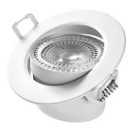 Heitronic LED Einbaustrahler &raquo;DL7002&laquo; LED-Modul 1 Stk. Warmwei&szlig; Einbauleuchte, Downlight, schenkbar, inkl. Wechselblenden wei&szlig;