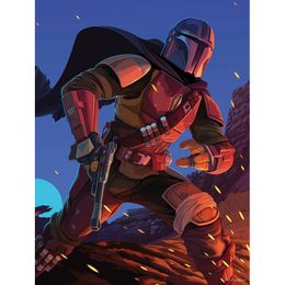 Komar Bild &raquo;Mandalorian Ambush&laquo; Disney Star Wars 1 Stk. tlg. Wandbild zur Dekoration im Kinderzimmer - ohne Rahmen bunt Holz, Papier