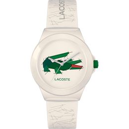 Lacoste Damen Quarzuhr &raquo;NEOCROC&laquo; Armbanduhr, Damenuhr, Silikonarmband, analog wei&szlig;