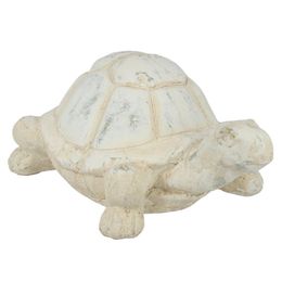 I.GE.A. Dekofigur &raquo;Schildkr&ouml;te aus Keramik&laquo; Deko Garten Figur Antik-Look Panzertier Gartendeko Tierfigur Statue beige Keramik