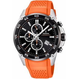 Festina Herren Chronograph &raquo;The Originals&laquo; Armbanduhr, Quarzuhr, Herrenuhr, Stoppfunktion, bis 10 bar wasserd. orange