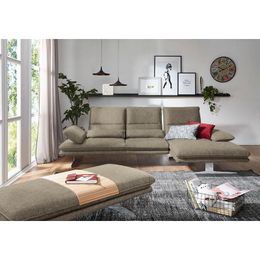W.Schillig Ecksofa &raquo;broadway, Designsofa mit tollem Sitzkomfort, L-Form&laquo; Sitztiefenverstellung, Kopfteil- & Seitenteilverstellung, Breite 291cm 