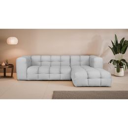 LeGer Home by Lena Gercke Ecksofa &raquo;TALISHA L-Form Designersofa, moderne Steppung, B/T/H: 276/178/75 cm&laquo; aufwendig gepolstert, hoher Sitzkomfort grau 