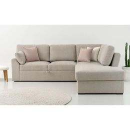 Home Affaire Ecksofa &raquo;Citry&laquo; Breite 242 cm, Chenille, Bettfunktion, Bettkasten, L-Form braun 100% polyester