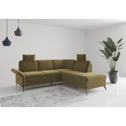 Home Affaire Ecksofa &raquo;Rochelle&laquo; wahlweise mit Bettfunktion, Bettkasten und Armteilverstellung gr&uuml;n 100% Polyester