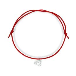 Beka & Bell Beka & Bell Damen Beka&Bell Armband &raquo;925 Sterling Silber Gl&auml;nzend Taube Textil 14-28cm&laquo; rot