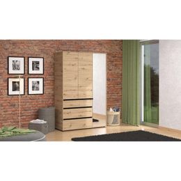 Inosign Kleiderschrank &raquo;Corbett, grifflose Optik, FSC-zertifziert, Made in Europe&laquo; 138 oder 182,5cm breit, 211cm hoch und 54,5cm tief, mit Spiegel, 3 