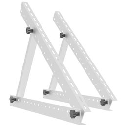 offgridtec Solarmodul-Halterung &raquo;Solarmodultr&auml;ger Mono Axial Two&laquo; Set, 6 Stk. tlg. Neigung 0-90&deg;, inkl. Befestigungsschrauben silber Aluminium Set 