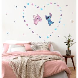 Komar Wandtattoo &raquo;Stitch in Love - Gr&ouml;&szlig;e 50 x 70 cm&laquo; selbstklebend, Wandsticker, Kinderzimmer bunt Folie