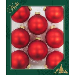 Weihnachtsbaumkugel &raquo;CBK70213, Weihnachtsdeko rot, Christbaumschmuck, Christbaumkugeln Glas&laquo; aus Glas rot Glas