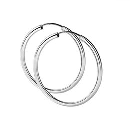 Vivance Damen Paar Creolen &raquo;925/- Sterling Silber rhodiniert 50mm&laquo; wei&szlig;