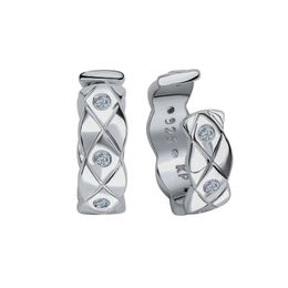 Vivance Damen Paar Ohrstecker &raquo;925-Sterling Silber rhodiniert Zirkonia&laquo; wei&szlig;