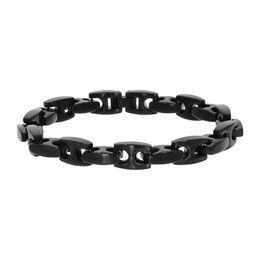 ZEEme Herren Armband &raquo;Edelstahl matt glanz schwarz 23,5cm lang&laquo; schwarz