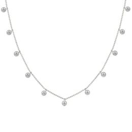 CAI Ca&iuml; Damen CA&Iuml; Kette mit Anh&auml;nger &raquo;925/- Sterling Silber rhodiniert Anh&auml;nger rund Zirkonia&laquo; wei&szlig;