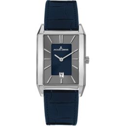 Jacques Lemans Herren Quarzuhr &raquo;Torino&laquo; Armbanduhr, Herrenuhr, Lederarmband, analog, Datum silber