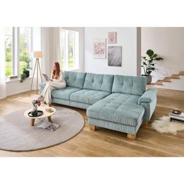 Die PlanBar Ecksofa &raquo;PP-LA19101 L-Form, Breite 316 cm&laquo; wahlweise mit Bettfunktion und verstellbaren Kopfst&uuml;tzen, in Cord 88% Polyester;12% Polyamid
