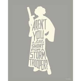 Komar Bild &raquo;Star Wars Silhouette Quotes Leia&laquo; Disney 1 Stk. tlg. Wandbild zur Dekoration im Kinderzimmer - ohne Rahmen bunt Holz, Papier