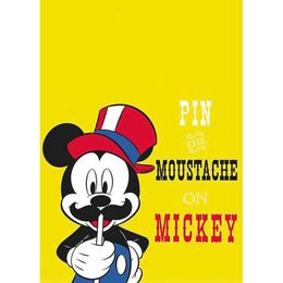 Komar Bild &raquo;Mickey Mouse Moustache&laquo; Disney 1 Stk. tlg. Wandbild zur Dekoration im Kinderzimmer - ohne Rahmen bunt Holz, Papier