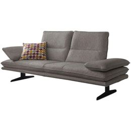 W.Schillig 2,5-Sitzer &raquo;broadway, Designsofa mit tollem Sitzkomfort&laquo; Sitztiefenverstellung, Kopfteil- & Seitenteilverstellung, Breite 216cm grau 