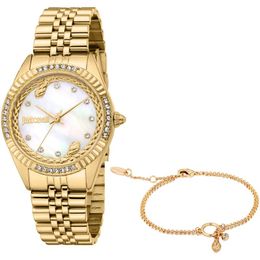 JUST cavalli time Damen Quarzuhr &raquo;Vittoria&laquo; Armbanduhr, Damenuhr, Edelstahlarmband, Ideal auch als Geschenk gold