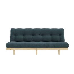 Karup Design Schlafsofa &raquo;Lean 200 Schlafsofa, G&auml;stebett, Sofa mit Futonmatratze&laquo; Inkl. Futonmatratze, Liegefl&auml;che 130x200 cm, FSC zertifizierte Kiefer blau Bezug: 