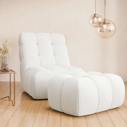 Home Affaire XXL-Sessel &raquo;AURELIAN Loveseat XXL mit Hocker im Set, Lese-Sessel, Relaxsessel,&laquo; mit Wellenunterfederung, Struktur fein, Struktur grob, 