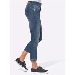CR&Eacute;ATION L Damen 7/8-Jeans mit breitem 3-Knopf-Bund blue-stone-washed Gr&ouml;&szlig;e 22