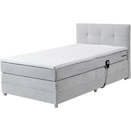 ED EXCITING DESIGN Boxspringbett &raquo;Toulouse B&laquo; inkl. Motor grau 100% Polyester