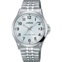 Lorus Herren Lorus Quarzuhr Armbanduhr, Herrenuhr,Damenuhr,Edelstahlarmband,bis 10 bar wasserdicht silber