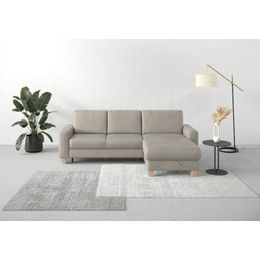 Home Affaire Ecksofa &raquo;Summer L-Form&laquo; mit Recamiere, mit oder ohne Bettfunktion und Bettkasten, Cord-Bezug grau 95% Polyester, 5% Polyamid